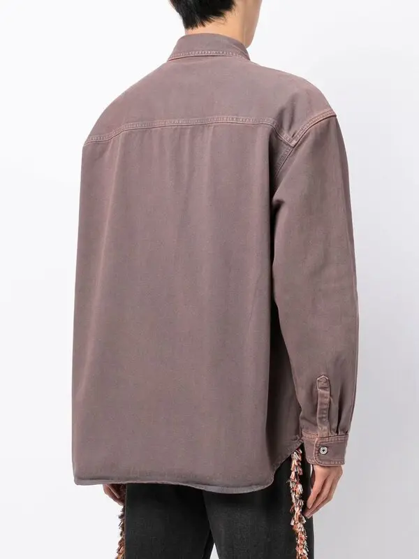 COUNTY OF MILAN Cross-motif Long-sleeved Shirt