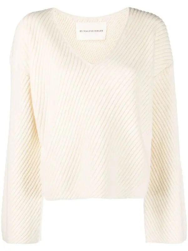 BY MALENE BIRGER Ribbed Knit Jumper - Neutrals