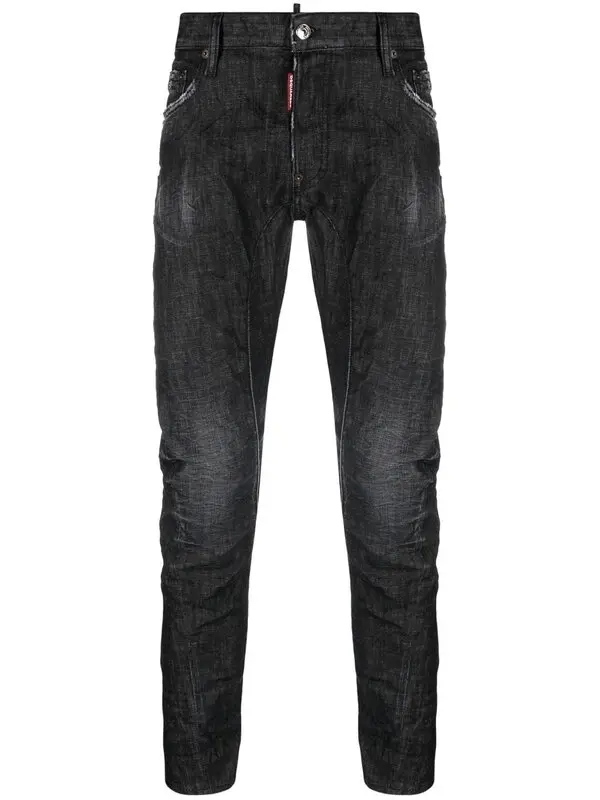 Dsquared2 Slim-cut Washed Jeans - Black