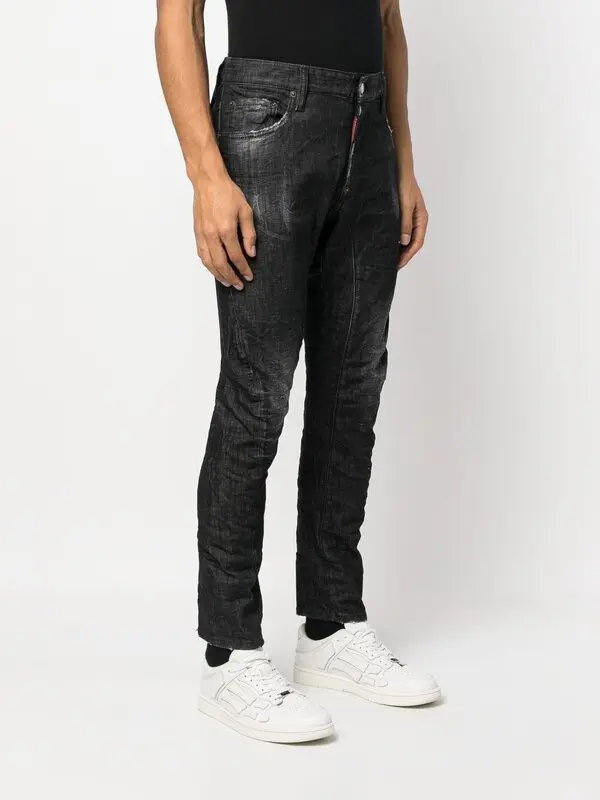 Dsquared2 Slim-cut Washed Jeans - Black