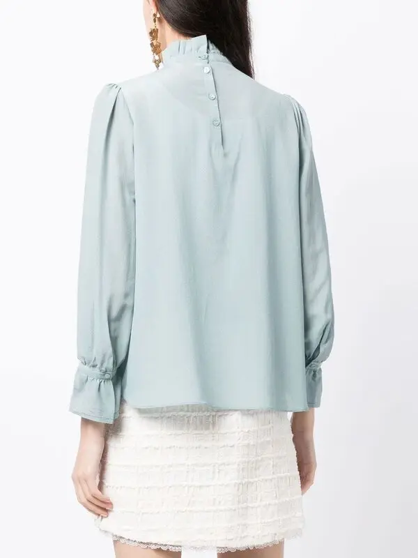 Shiatzy Chen Floral Appliqué Blouse