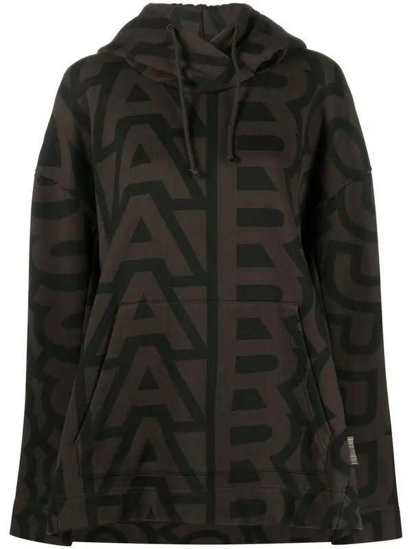 Marc Jacobs Monogram Oversized Hoodie - Black