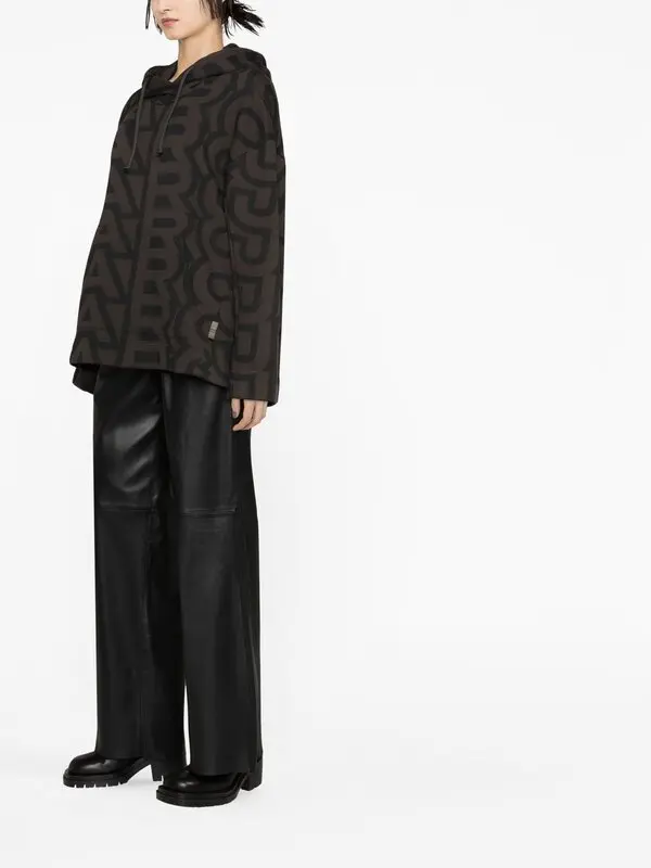 Marc Jacobs Monogram Oversized Hoodie - Black