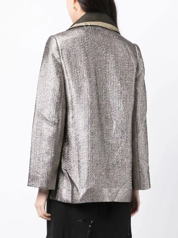 Shiatzy Chen Metallic Fringed-trim Blazer
