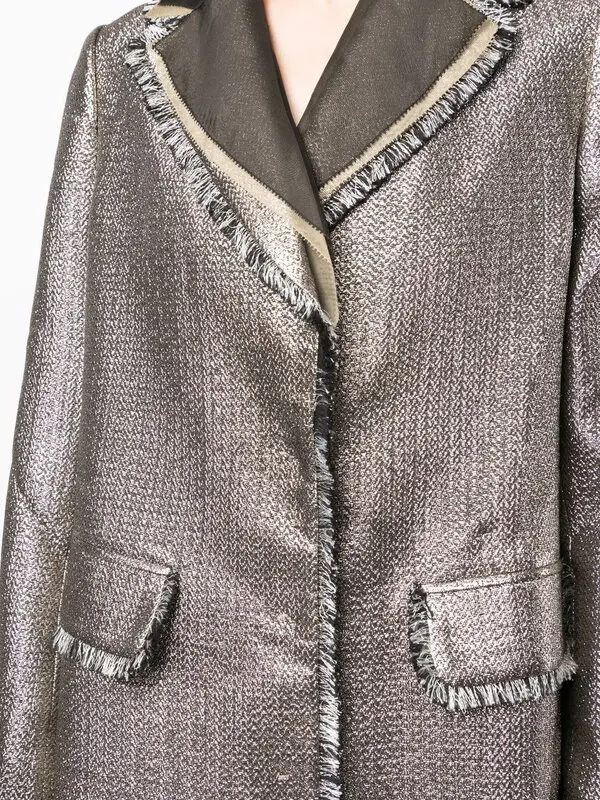 Shiatzy Chen Metallic Fringed-trim Blazer