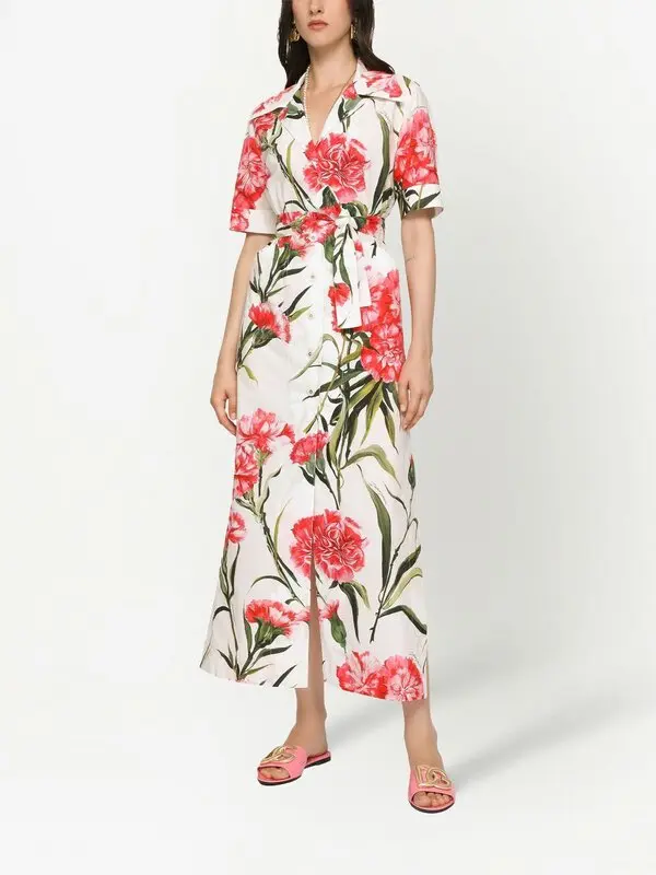 Dolce & Gabbana Floral-print Shirt Dress