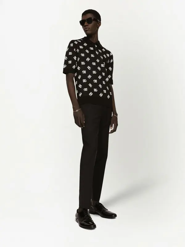 Dolce & Gabbana Logo-embroidered Trousers - Black