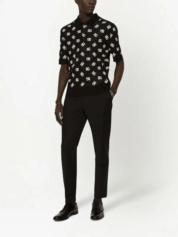 Dolce & Gabbana Logo-embroidered Trousers - Black