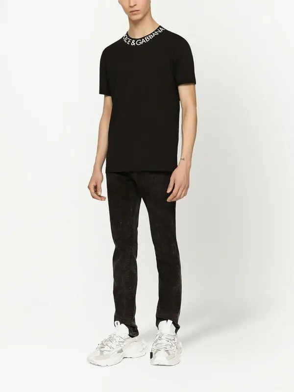 Dolce & Gabbana Marble-effect Skinny Jeans - Black