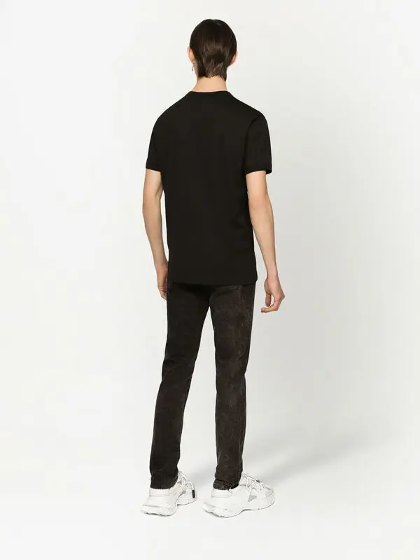 Dolce & Gabbana Marble-effect Skinny Jeans - Black
