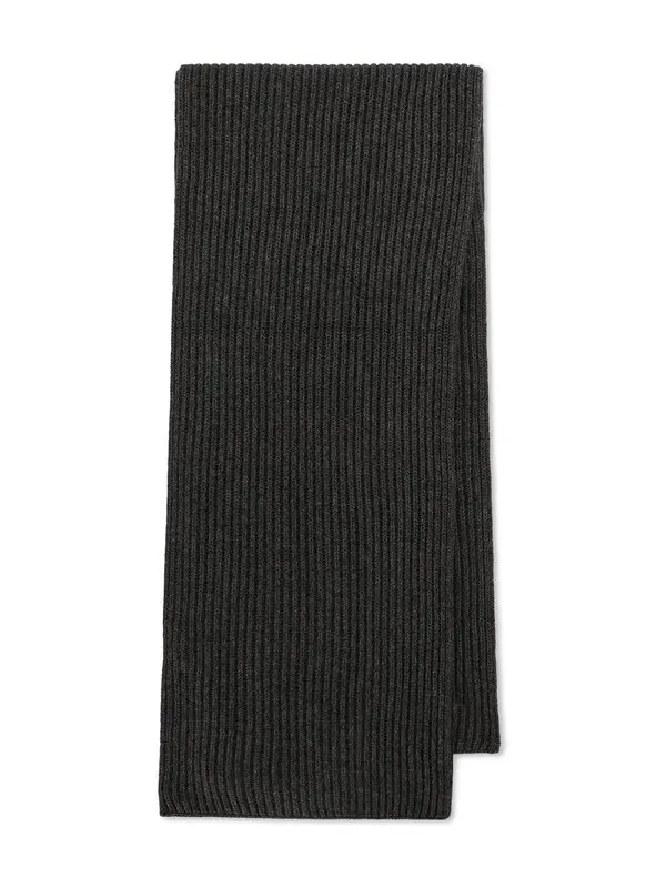 Dolce & Gabbana Logo-patch Wool Scarf - Grey