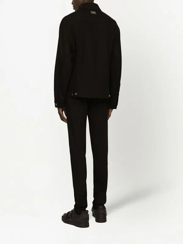 Dolce & Gabbana Button-up Denim Jacket - Black