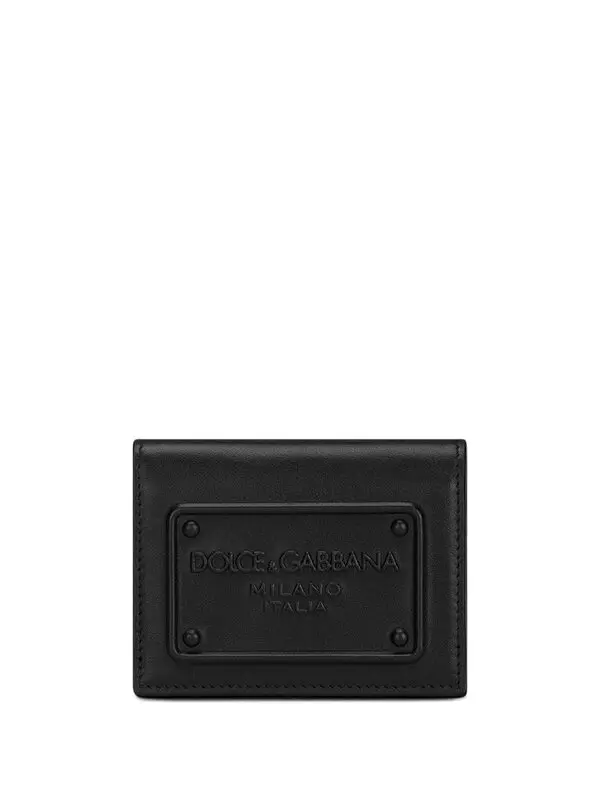 Dolce & Gabbana Logo-tag Leather Bi-fold Wallet - Black