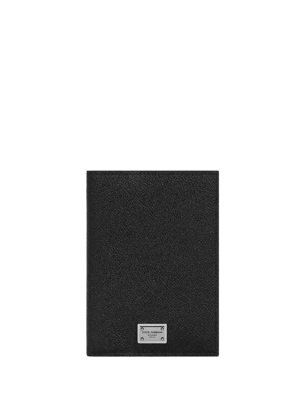 Dolce & Gabbana Logo-tag Leather Passport Holder - Black