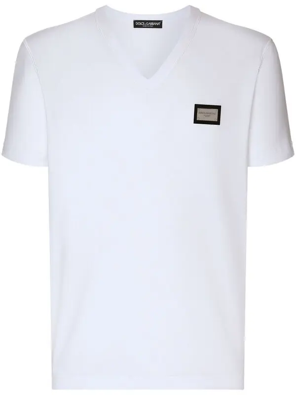 Dolce & Gabbana V-neck T-shirt - White