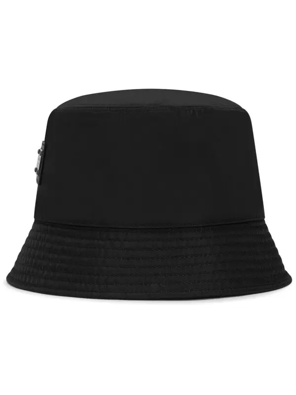 Dolce & Gabbana Logo-appliqué Bucket Hat - Black