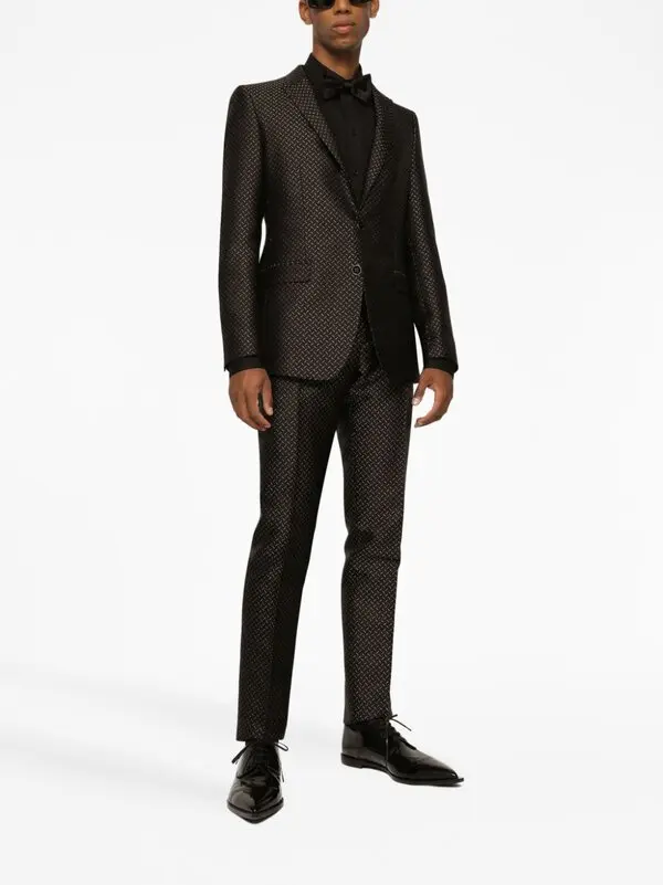 Dolce & Gabbana Martini-fit Jacquard Single-breasted Suit