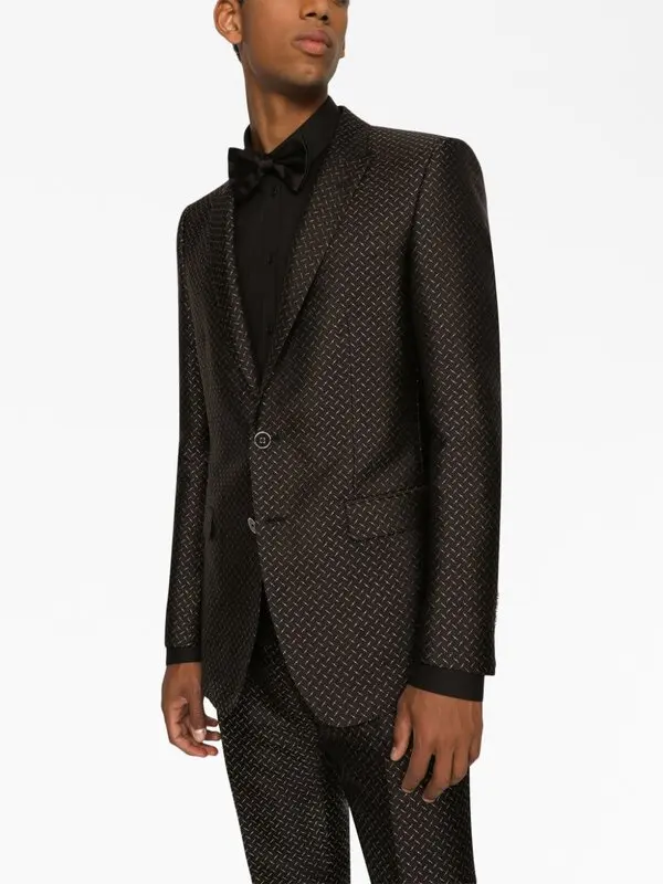 Dolce & Gabbana Martini-fit Jacquard Single-breasted Suit