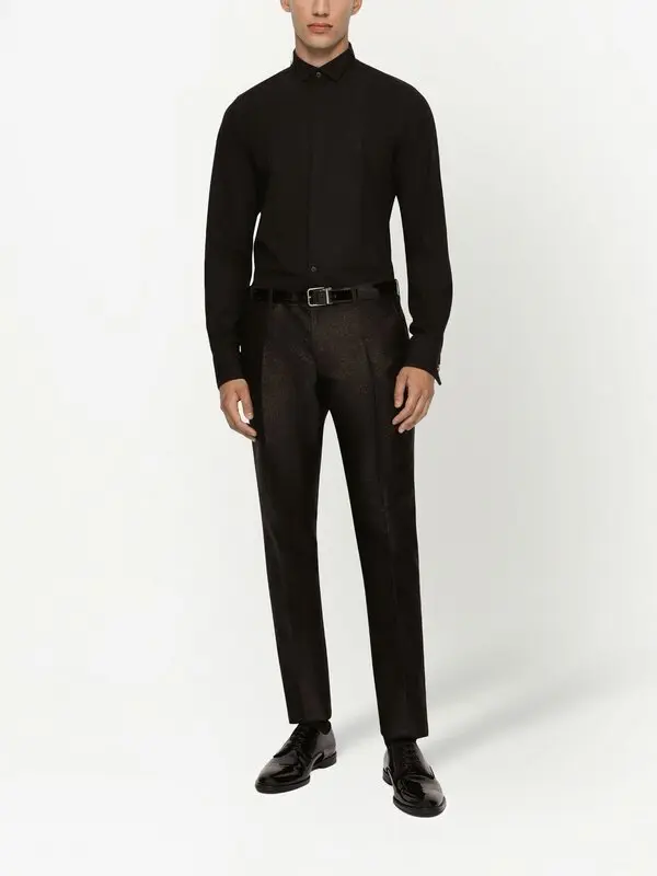 Dolce & Gabbana Gold-fit Cotton Tuxedo Shirt
