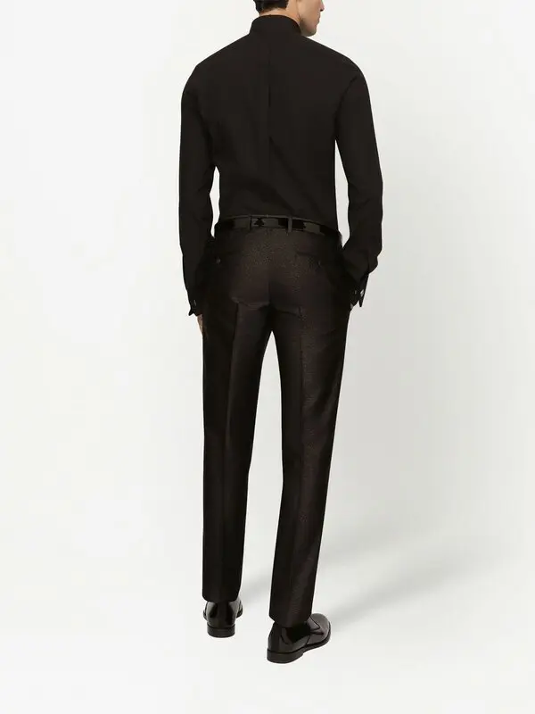 Dolce & Gabbana Gold-fit Cotton Tuxedo Shirt