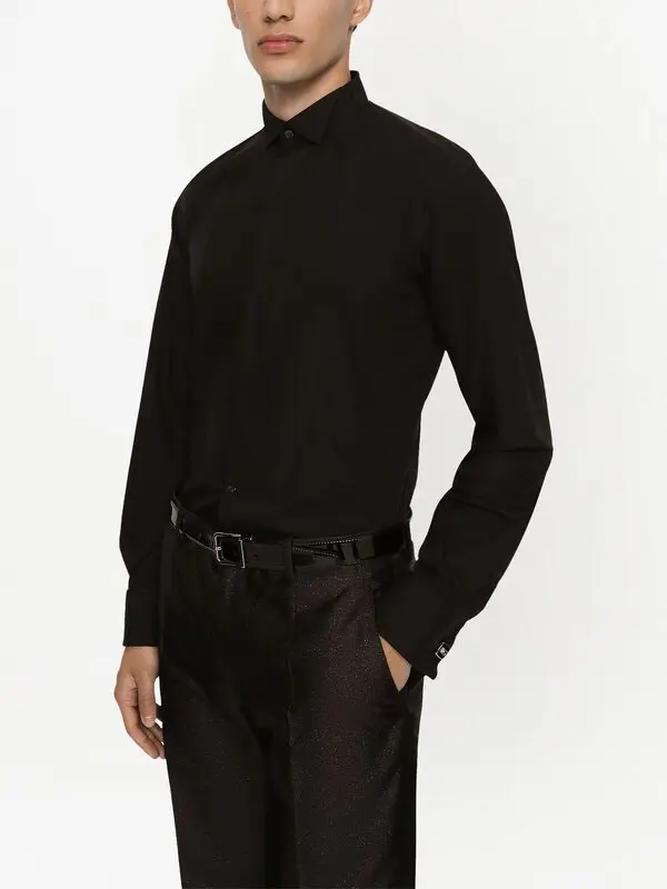 Dolce & Gabbana Gold-fit Cotton Tuxedo Shirt