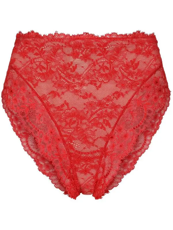 Dolce & Gabbana High-waisted Lace Briefs - Red