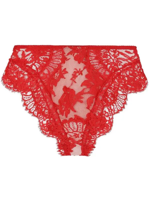 Dolce & Gabbana High-waisted Lace Briefs - Red