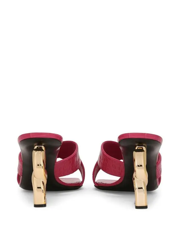 Dolce & Gabbana 75mm Embossed Crocodile Sandals