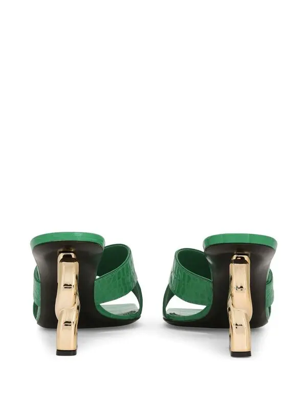 Dolce & Gabbana 3.5 75mm Leather Sandals - Green