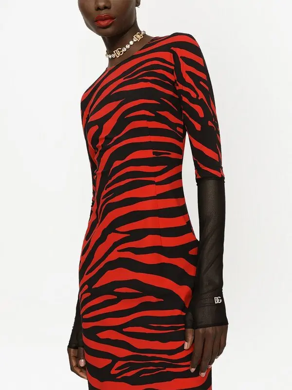Dolce & Gabbana Zebra-print Midi Dress
