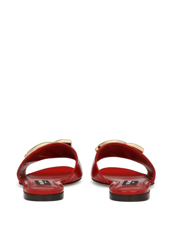 Dolce & Gabbana Dg-logo Leather Sandals