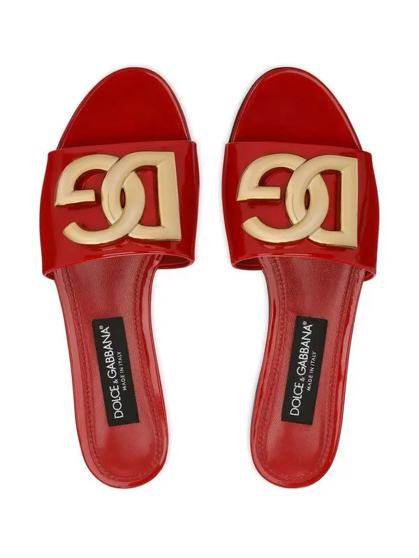 Dolce & Gabbana Dg-logo Leather Sandals
