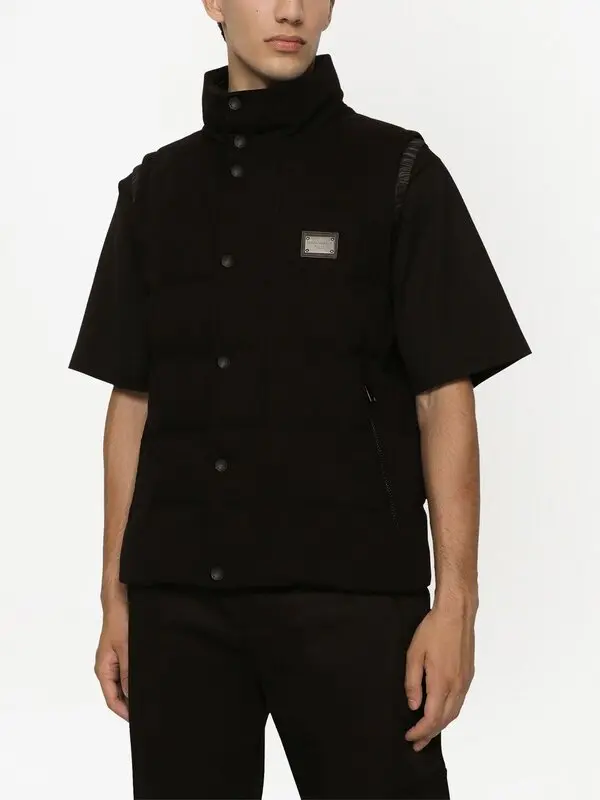 Dolce & Gabbana Logo-tag Padded Vest - Black