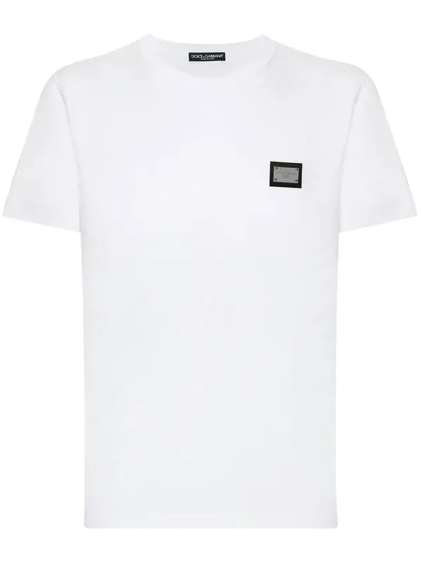 Dolce & Gabbana Logo-tag Cotton T-shirt - White