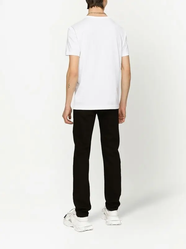 Dolce & Gabbana Cotton T-shirt With Branded Tag - White