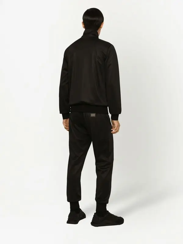 Dolce & Gabbana Logo-tag Zip-up Sweatshirt - Black
