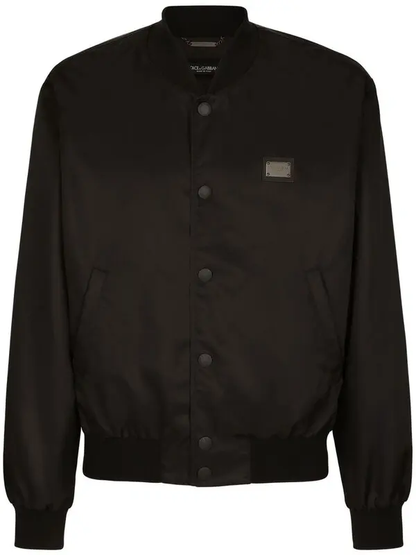 Dolce & Gabbana Dg Essentials Logo-plaque Bomber Jacket