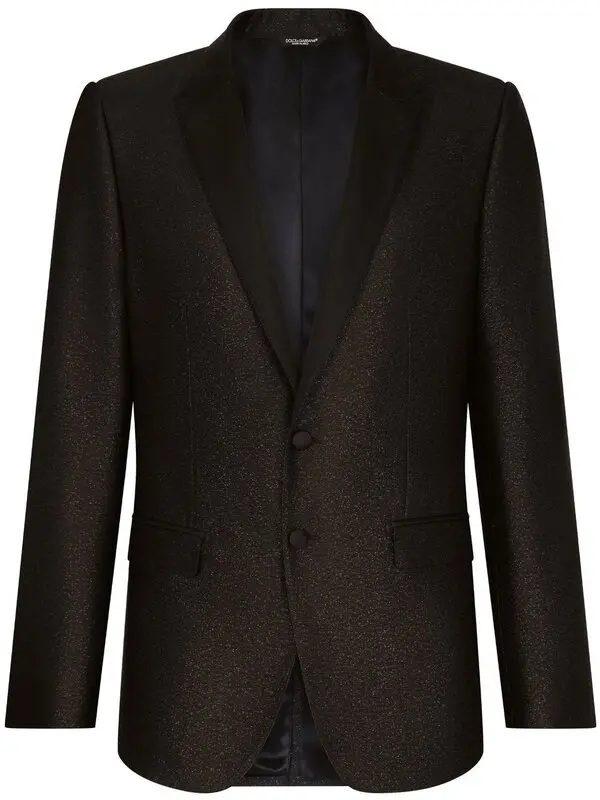Dolce & Gabbana Martini-fit Lamé Jacquard Silk Tuxedo Suit