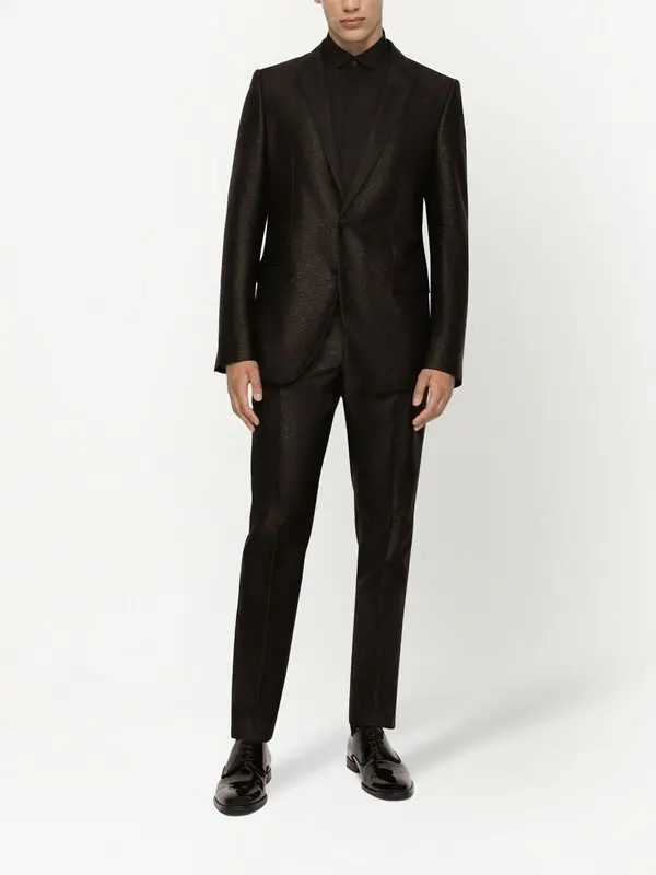 Dolce & Gabbana Martini-fit Lamé Jacquard Silk Tuxedo Suit