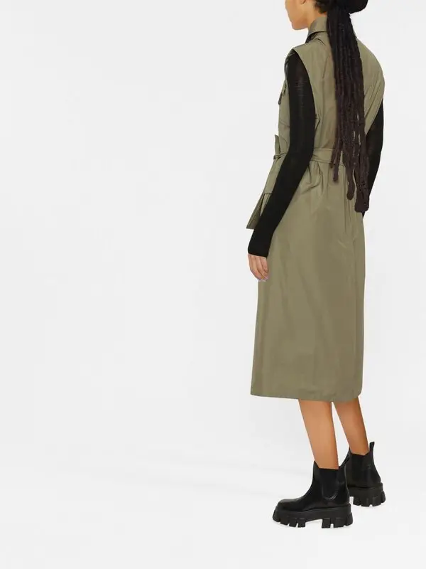 Brunello Cucinelli Belted-waist Sleeveless Coat