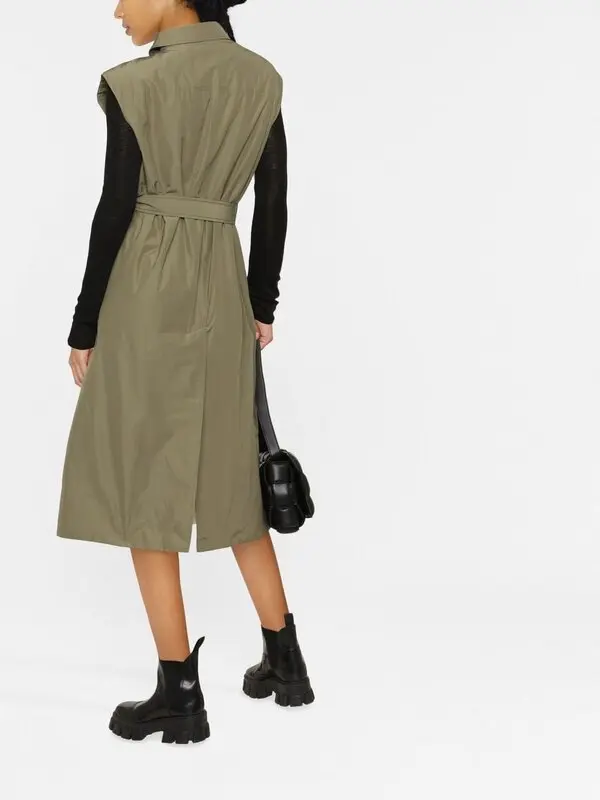 Brunello Cucinelli Belted-waist Sleeveless Coat