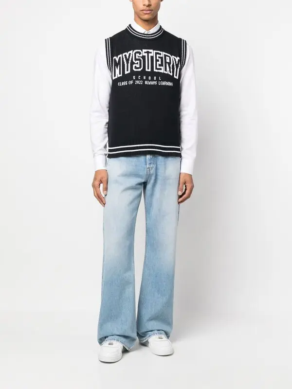 MSFTS Intarsia-knit Logo Vest