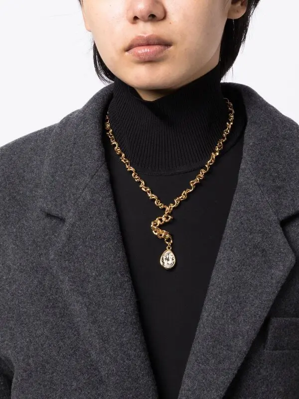 STERLING KING Twisted Crystal Pendant Necklace