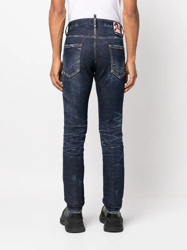 Dsquared2 Logo-patch Slim-cut Jeans