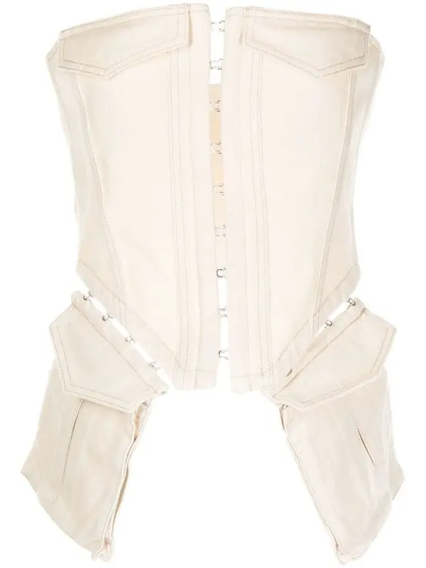DION LEE Pocket Denim Corset