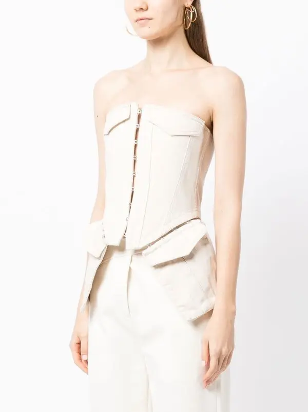 DION LEE Pocket Denim Corset