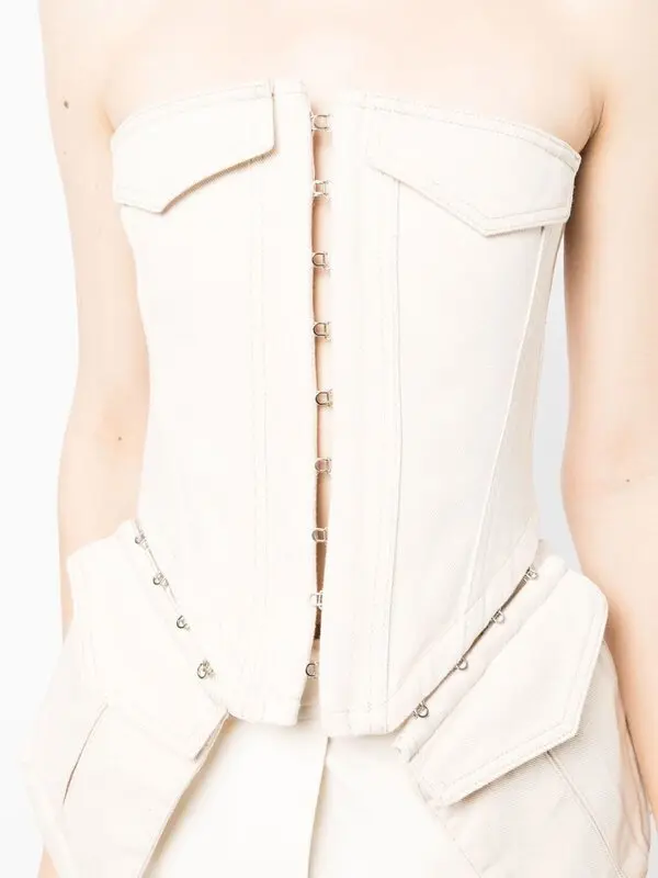 DION LEE Pocket Denim Corset