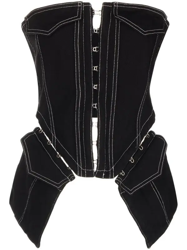 DION LEE Pocket Denim Corset