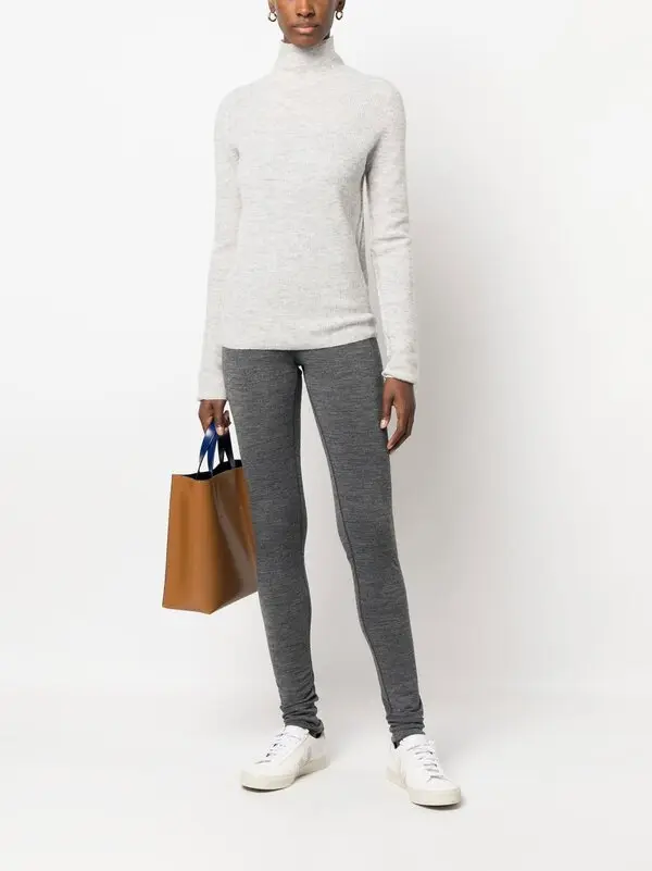 JIL SANDER Melange Effect Leggings - Grey
