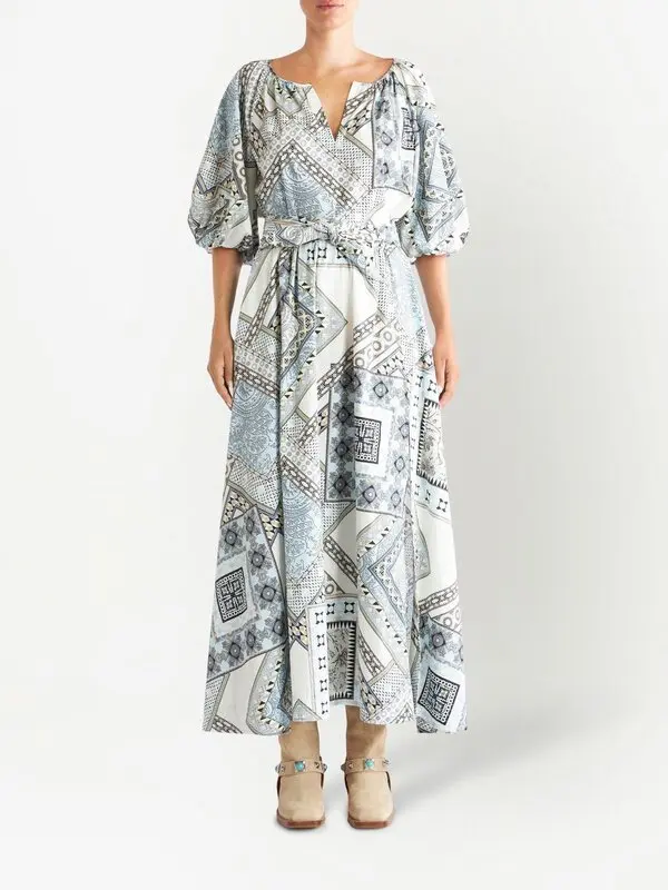 Etro Geometric Print Calf-length Skirt